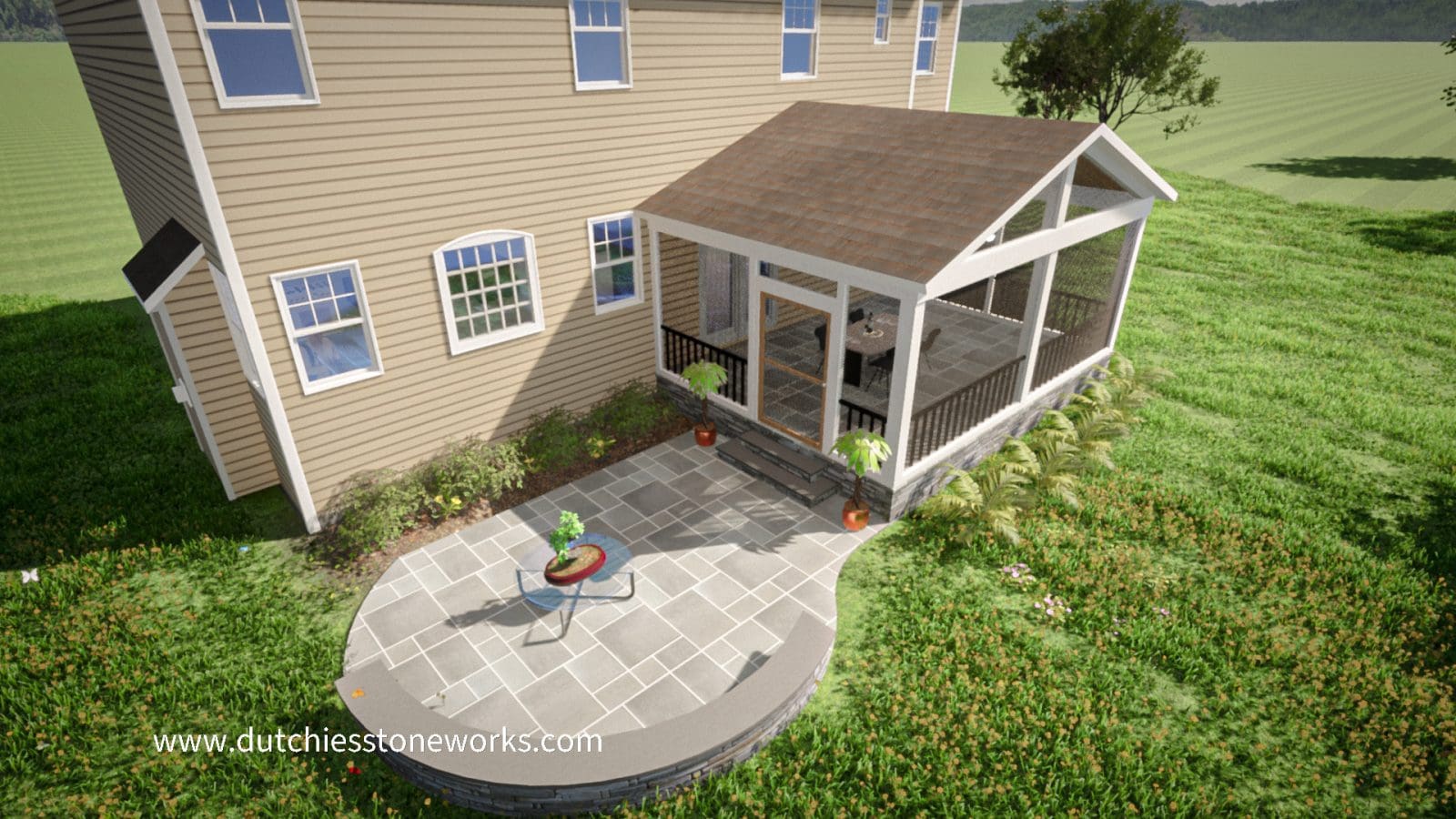 Backyard Stone Patio | Chester, PA | Dutchies Stoneworks
